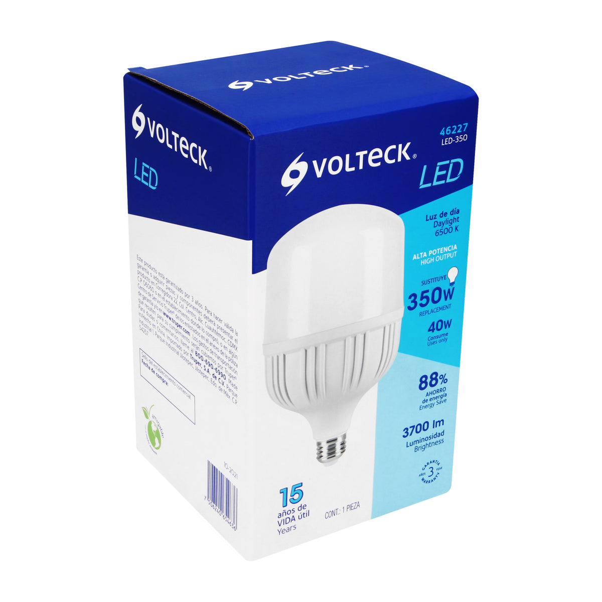 Volteck LED-350 Lámpara de LED, alta potencia, E26, 40 W, luz de día – Ferrenacional