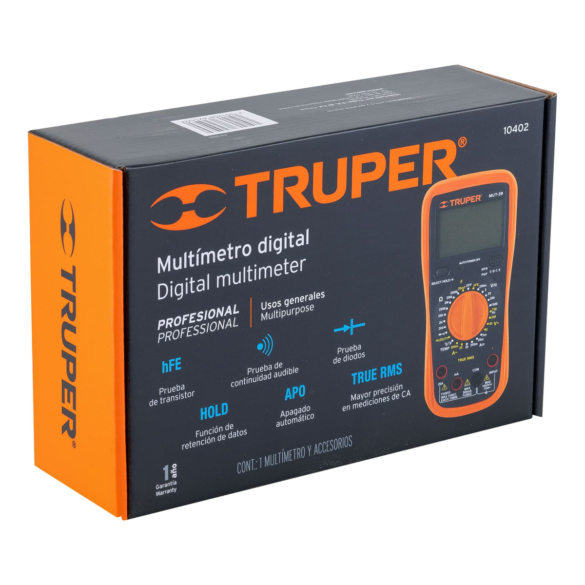 Truper MUT-39 Multímetro digital profesional con RMS verdadero ...