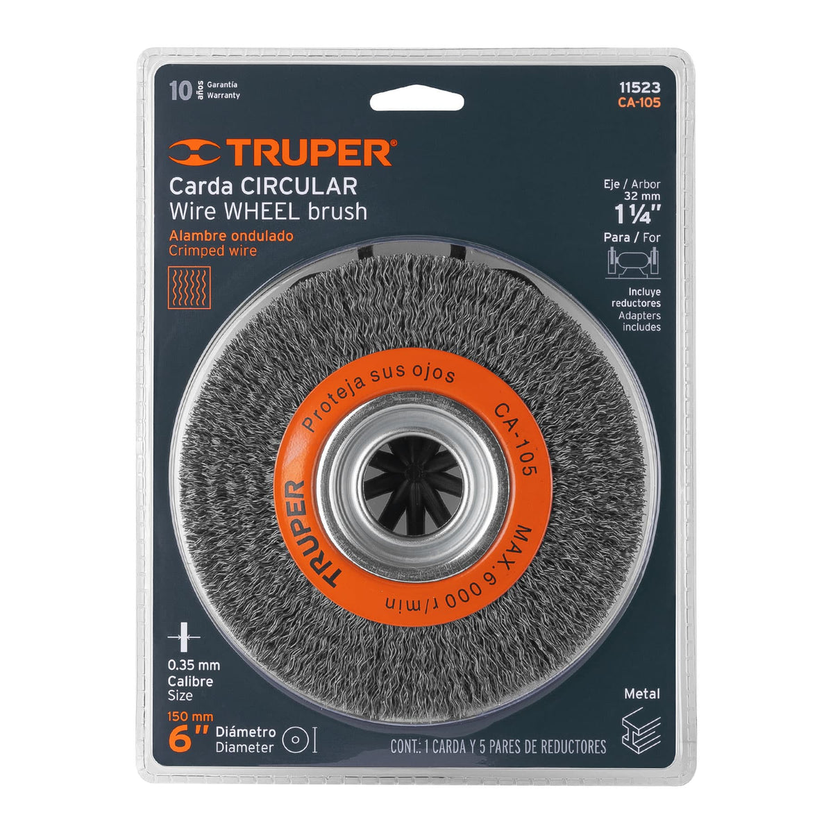 Truper CA-105 Carda 6 x 13/16 para esmeril – Ferrenacional