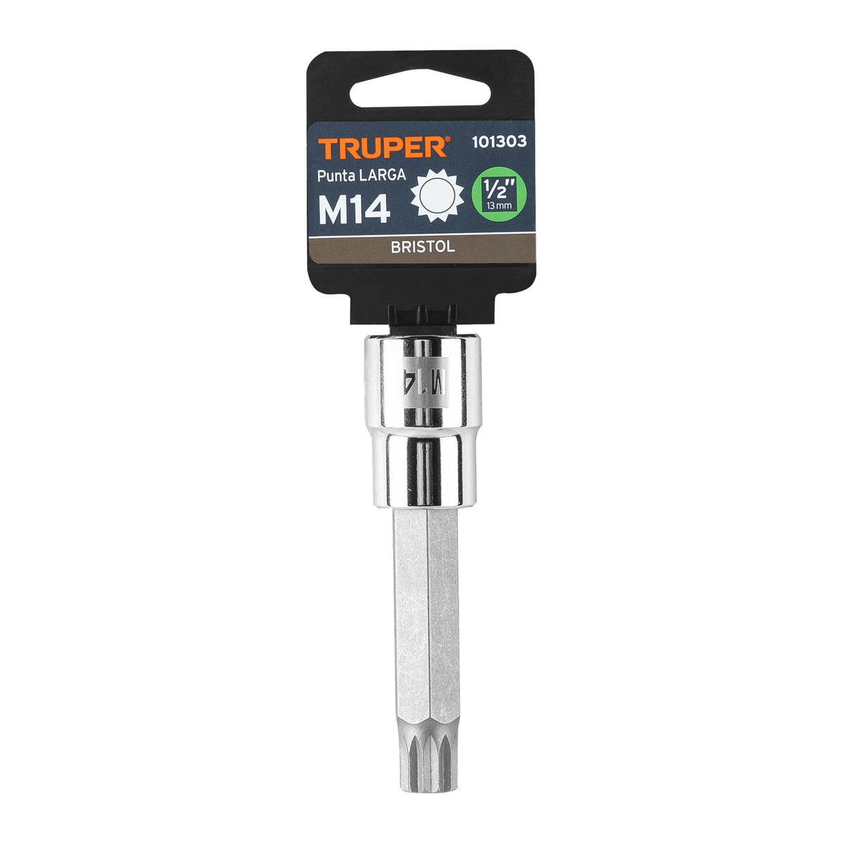 Truper D-1214-BL Dado punta larga bristol M14, cuadro 1/2' – Ferrenacional