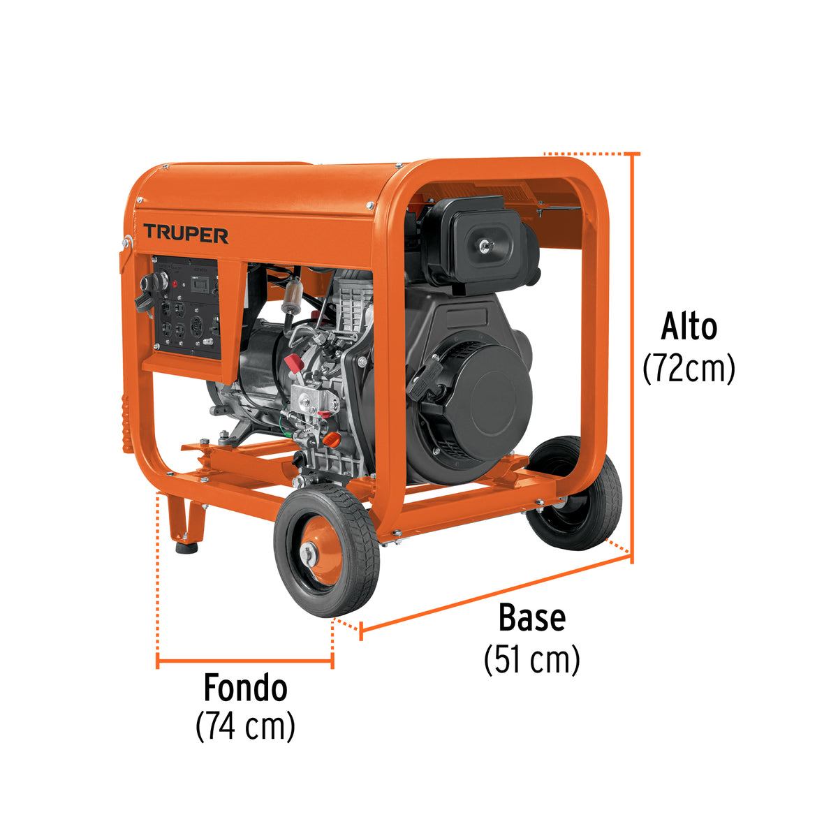 Generador portátil 6 kW motor a diesel, TRUPER – Ferrenacional