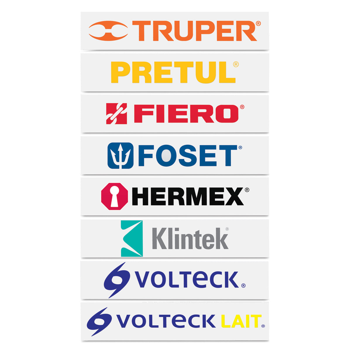 Truper LOGOS-40-2 Logotipos de vinil autoadherible de 40 cm – Ferrenacional