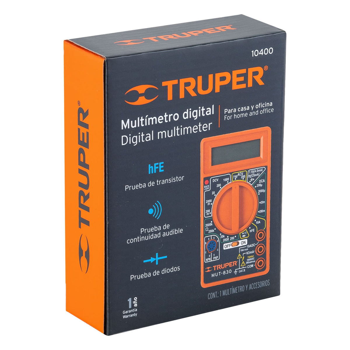 Truper MUT-830 Multímetro digital escolar – Ferrenacional