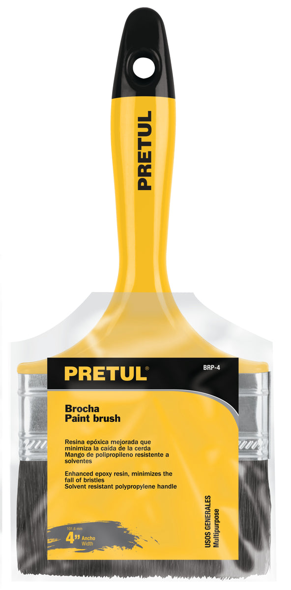 Pretul BRP-4 Brocha uso general, mango de plástico, 4', Pretul ...