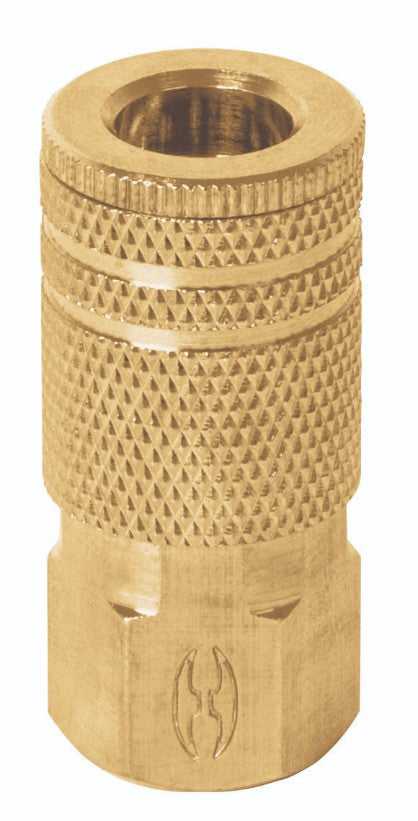 Truper COPLE-HEM-1/4 Cople de latón, cuerda 1/4 NPT, hembra – Ferrenacional