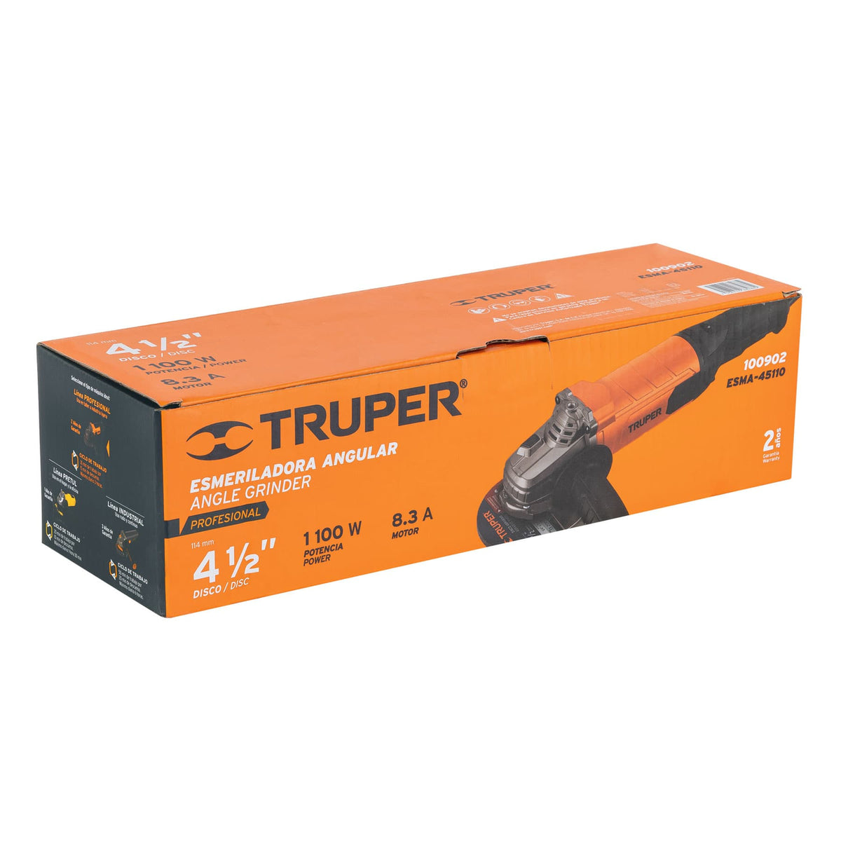 Truper ESMA-45110 Esmeriladora angular 4-1/2' 1100 W, profesional ...