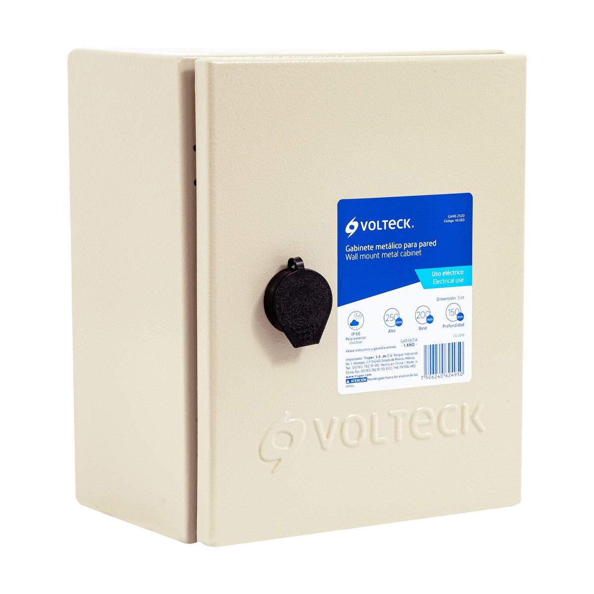 Volteck GAME-2520 Gabinete metálico, 250 x 200 mm, Volteck – Ferrenacional