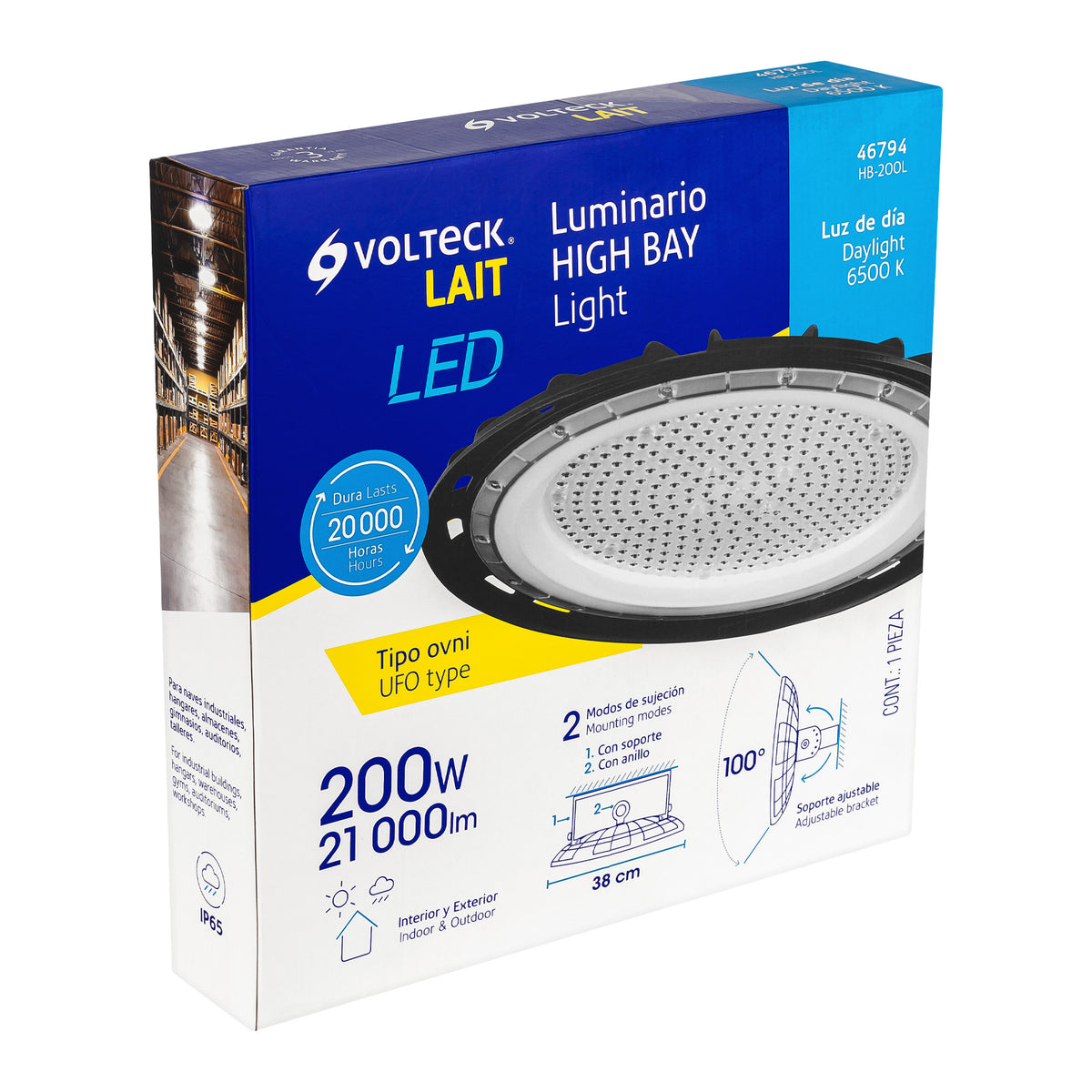 Volteck HB-200L Luminario de LED 200 W High Bay – Ferrenacional