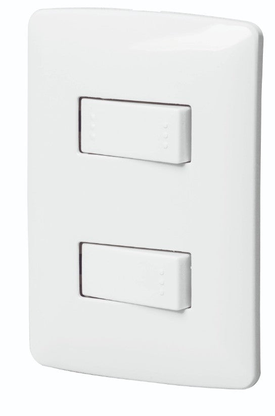 Volteck PA-APDO-EIB Placa armada 1 interruptor 1 escalera,blanco, líne ...