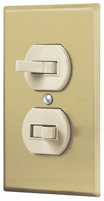 Volteck PA-APDO-SA Placa armada 2 interruptor sencillo, línea Standard ...