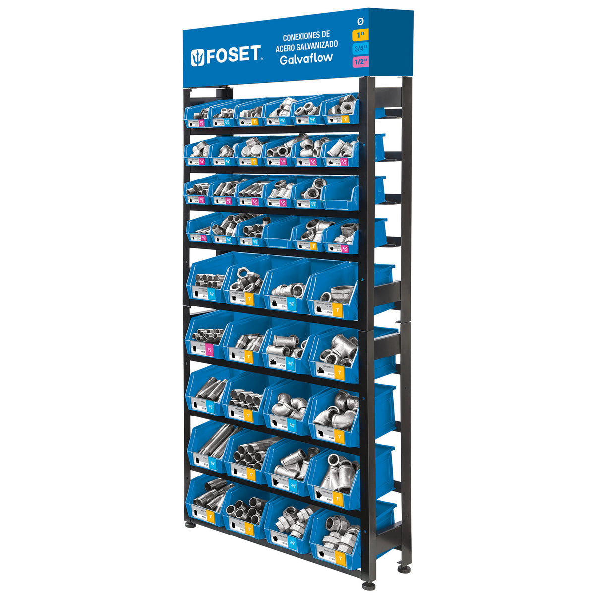 Foset R-CG-FOS Rack con conexiones de acero galvanizado, Foset ...