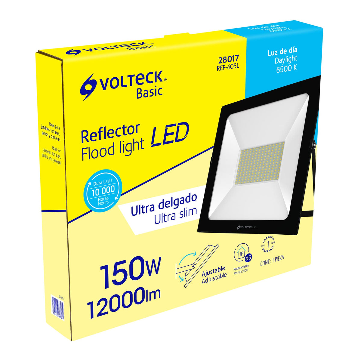Volteck REF-405L Reflector ultra delgado LED 150 W luz de día, Volteck ...